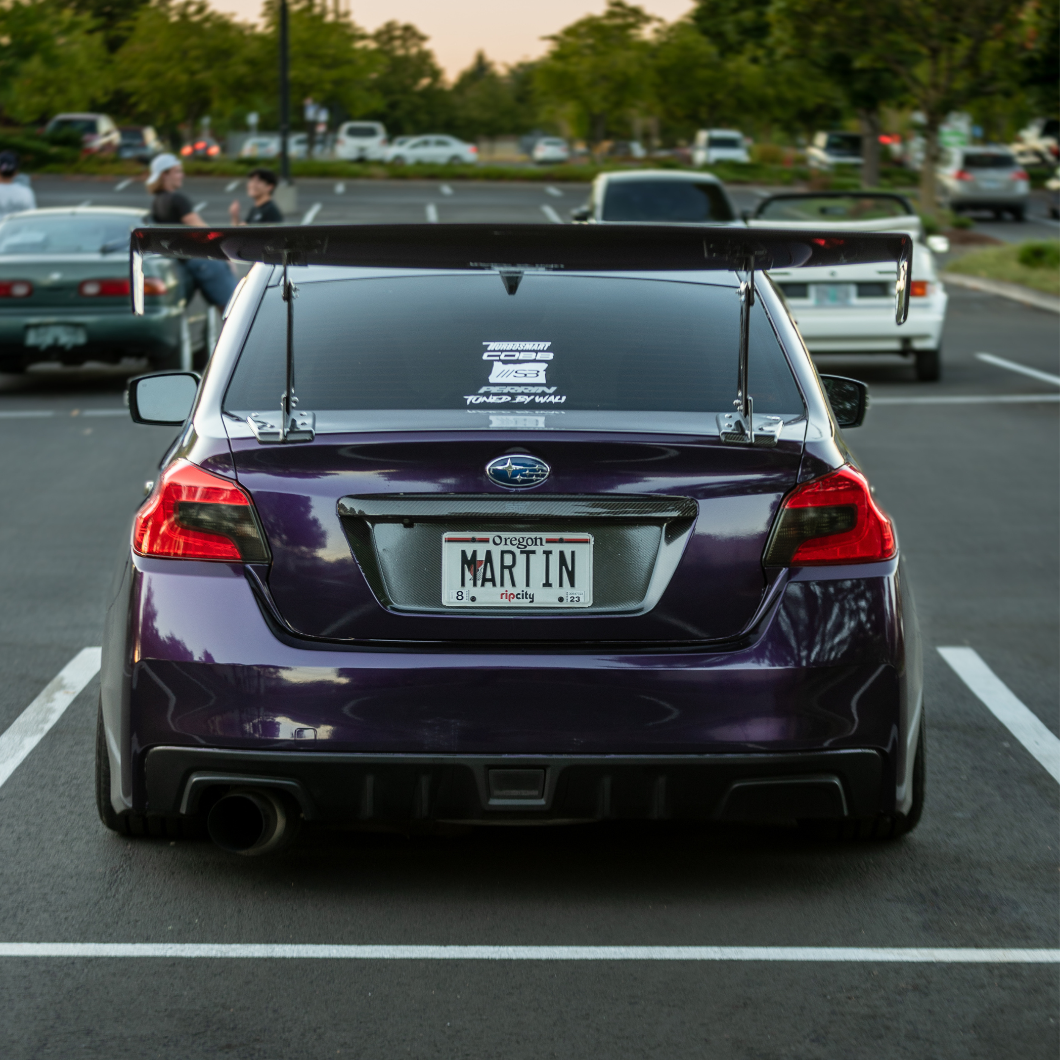 JDMuscle 15-21 WRX/STI VS Style Full Carbon Fiber Euro GT Wing 2x2 Twi ...